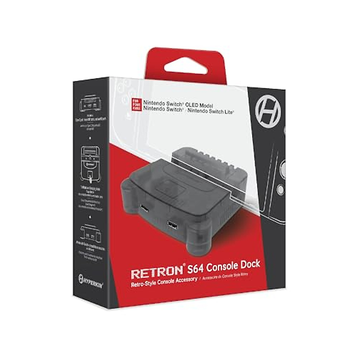 Hyperkin RetroN S64 Console Dock for Nintendo Switch (Smoke Gray)