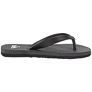 Quiksilver Boy's Molokai Kids Flip Flop Youth Sandal, Grey 1, 4 Big