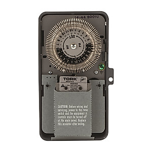 NSI 8000 Series Many Daily ON/Off Operations Per Day Duty Cycle 24 Hour Time Switch, Metal Indoor NEMA 1, 480/120 Trans. Input Supply, SPDT Output Contact (8001U), Color,Grey
