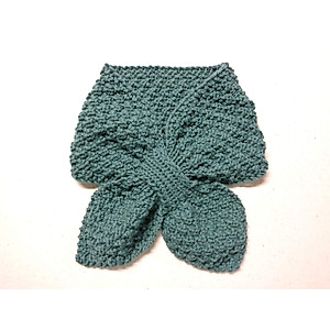 Ascot Bow Scarf, Hand Knit Merino Wool, Pull Through Keyhole Scarf, MULTIPLE COLOR CHOICES, Cowl Neck Warmer