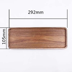 2pcs Solid Wood Severing Platters Rectangular Trays Highly Durable Dishwasher Safe Party Snack Fruit Plates for Home Decor, Food, Vegetables, Fruit, Charcuterie, Appetizer Serving Tray, Cheese Board