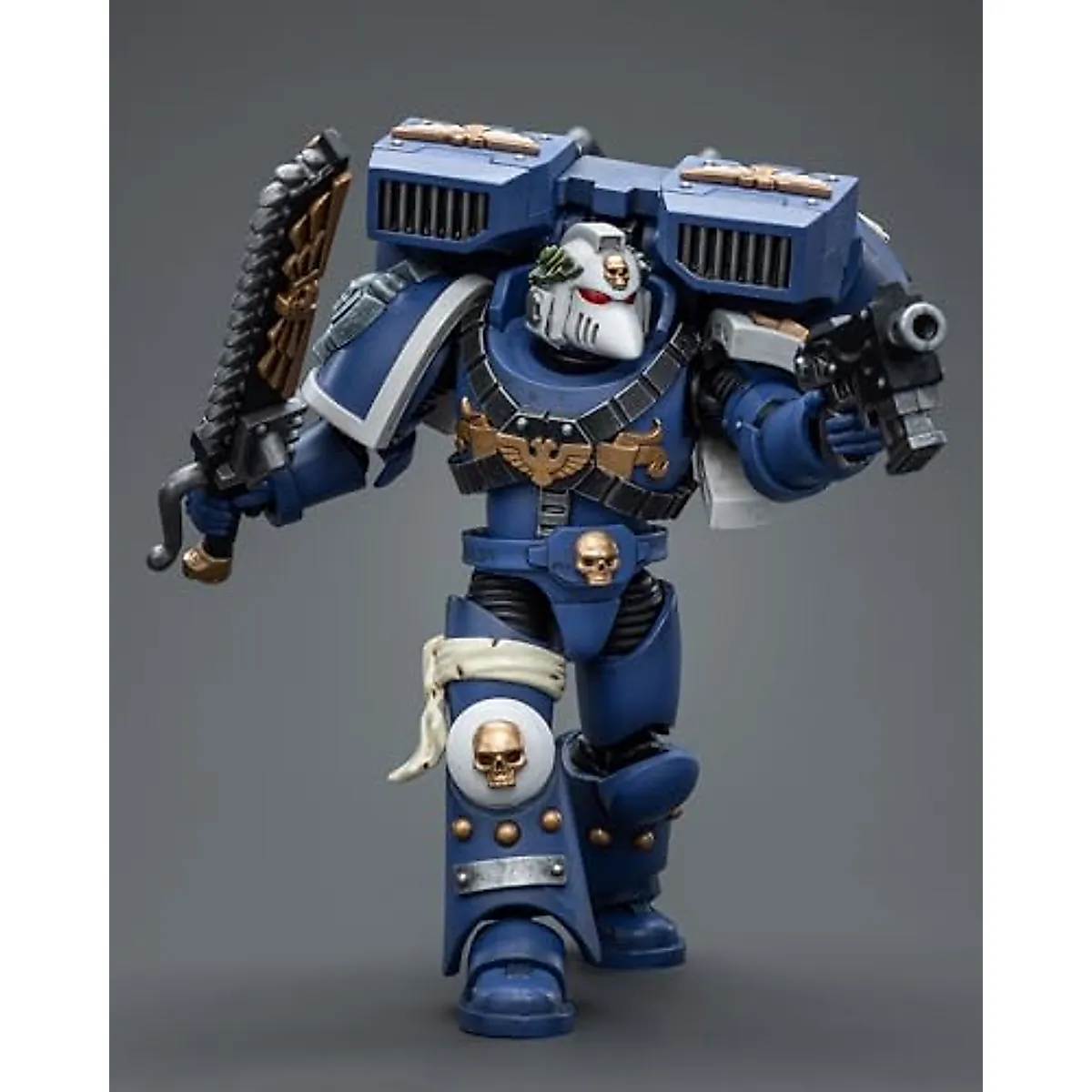 Pipigirl JoyToy 40K 1:18 Action Figure, Ultramarines Vanguard Veteran with Chainsword and Bolt Pistol, 4.76 inch Collectible Action Figures Kits (Chainsword and Bolt Pistol)