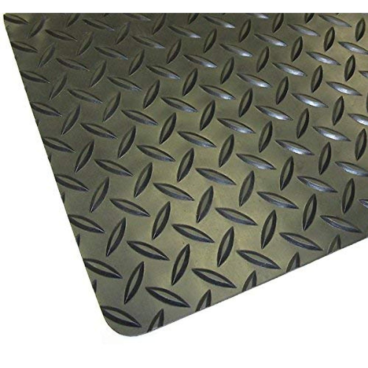 American Floor Mats - Diamond Plate Runner Mats - Durable, Abrasion Resistant Vinyl Mats, Rolls Grey 3/16" Thick x 2' x 10'