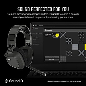 Corsair HS80 MAX Wireless Multiplatform Gaming Headset with Bluetooth - Dolby Atmos - Broadcast Quality Microphone - iCUE Compatible - PC, Mac, PS5, PS4, Mobile - Steel Gray, One Size