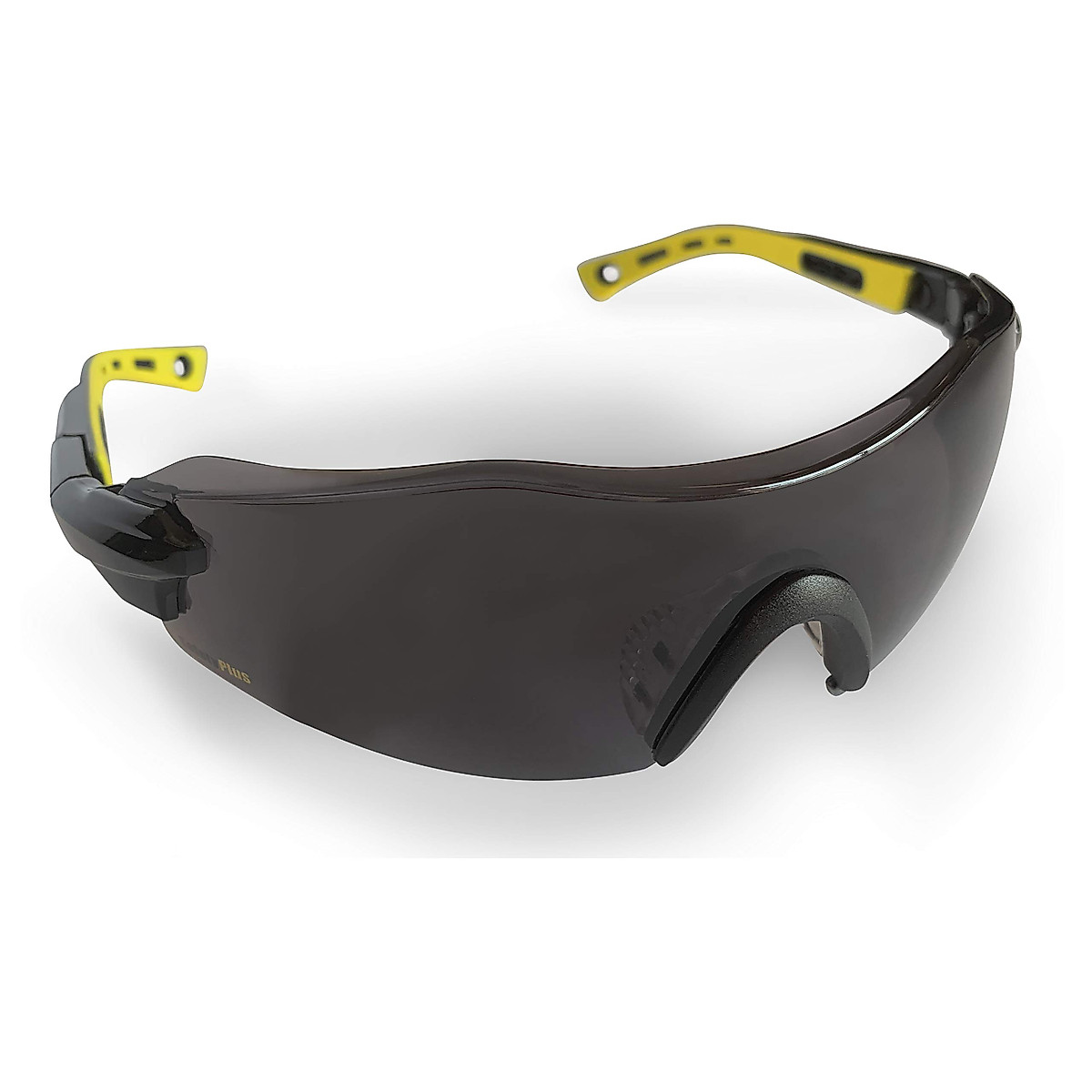 SafetyPlus Anti-Fog Safety Glasses (Clear Lens) SPG801CL-AF, ANSI Z87.1, Scratch Resistant, Wrap Around Lens, Adjustable Temple & Hinges, UV Protection, Case & Strap Included