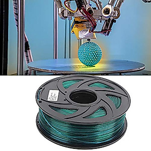 1.75mm 1KG 3D Printer Filament Transparent Green 3D Printing Material Neatly Wound PLA Meta Long Filament Bundle 3D Printer Accessories for Home Decoration