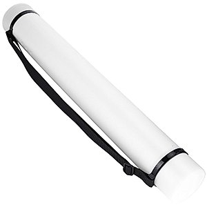 Poster Tube, Drawing Storage Tube, with Strap PE Moisture-Proof Waterproof for Posters Maps Artworks Documents(White)