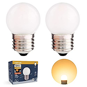 Sphoon G40 1.5w Low Wattage Led Bulb Equivalent 15 Watt Standard E26 Base G14 Small Low Power Light Bulb, Frosted, Warm White 2700k, CRI 90+, 150lm, Pack of 2