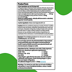 Pet Wellbeing - Healthy Gums for Dogs - Natural Supplement for Healthy Gums, Teeth and Breath against Dog Gingivitis - 2oz (59ml).