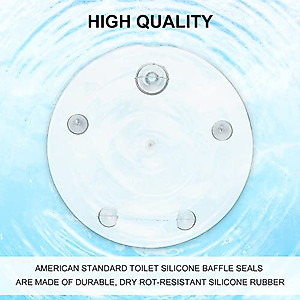 4 Pack Replacement for Vormax Toilet Tank Flapper Seal Gasket 3’’, Silicone Toilet Flapper Seal Compatible with American Standard 7381424-100.0070A