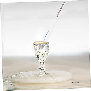 Hoement 3pcs Alcohol Meter Hydrometer Alcohol Tester for Alcohol Measuring Tools Thermometer Home Alcohol Test Alcohol Percentage Tester Wine Meter Wine Testing Meter Glass