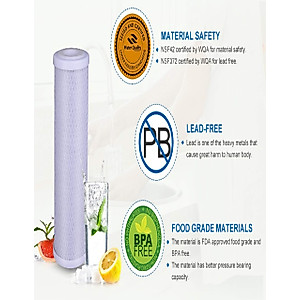 CFS – Carbon Block Water Filter Cartridges Compatible with GE GXWH04F, GXWH20F, GXWH20S & GXRM10 Models – Remove Bad Taste & Odor – Whole House Replacement Water Filter Cartridge- White (Pack Of 4)