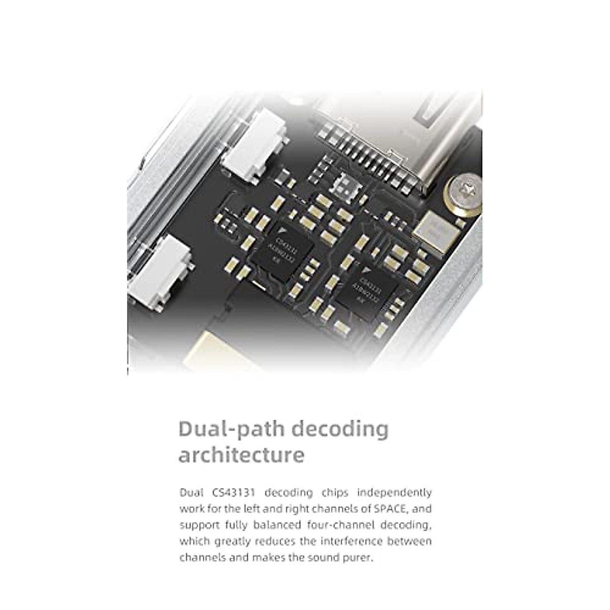 Fanmusic TANCHJIM Space Portable DAC Headphone Amplifier Support DSD256 32Bit/768kHz 3.5mm/4.4mm Output USB Type C Input DAC Amp