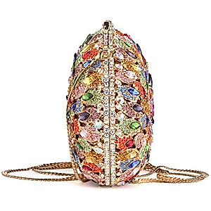 MOSSMON Crystal Evening Clutch Purses Formal Bride Wedding Party Evening Bag for Women