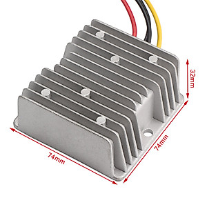 DROK® Waterproof DC Synchronous Boost Converter Regulator DC-DC 9-20V 12V to 24V 5A/120W Step-up Power Supply Circuit Module Adapter with Aluminum Shell for Electric Motors, Speakers,etc