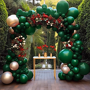 Purple Green Balloons Garland Double Stuffed Dark Green Purple Balloons Different Sizes Latex Purple Green Balloon Deep Purple Balloon Arch Kit for Birthday Baby Shower Christmas Wedding Party Decorat