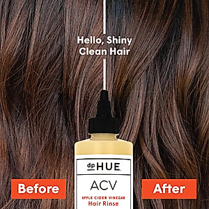 dpHUE Apple Cider Vinegar Hair Rinse, 2 oz - Shampoo Alternative, Scalp Cleanser & Post Workout Rinse - Removes Buildup & Sweat - Protects Natural Hair Oils