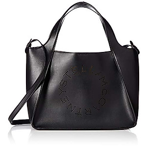 Stella McCartney 513860 W8542 2-Way Handbag with Logo Pouch Black