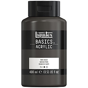 Liquitex BASICS Acrylic Paint, 400ml (13.5-oz) Bottle, Mars Black