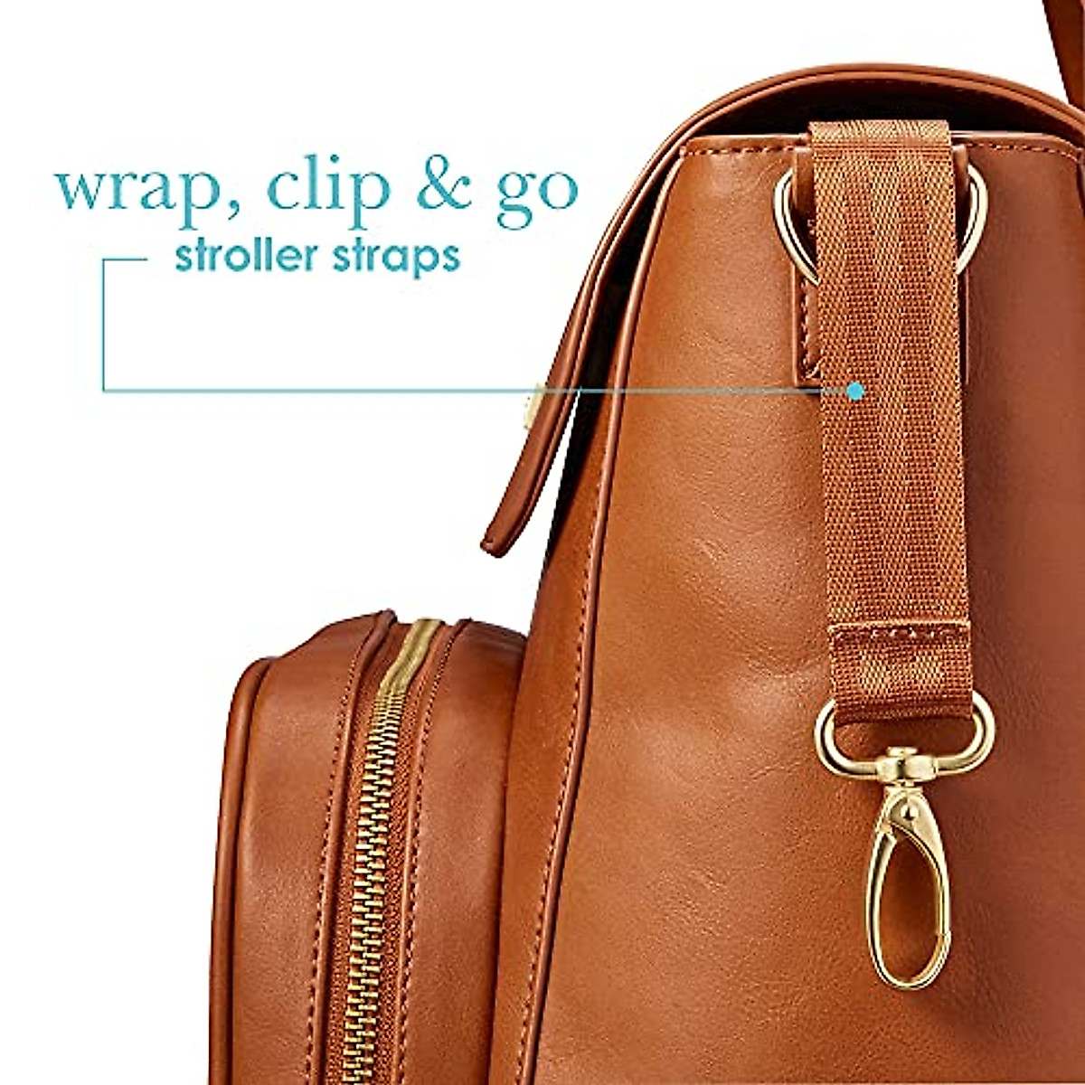 JJ Cole Brookmont Diaper Bag, Cognac