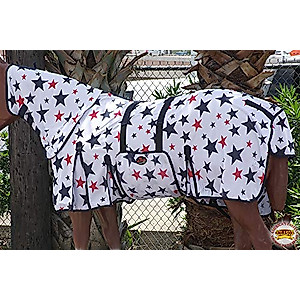 HILASON 78 Inches Horse Fly Sheet Ultra Violet Rays Protect Mesh Bug Mosquito Summer Spring | Fly Sheet | Horse Turnout Sheet | Fly Sheet for Horses | Bug and Mosquito Protection | Fly Sheet for Horse