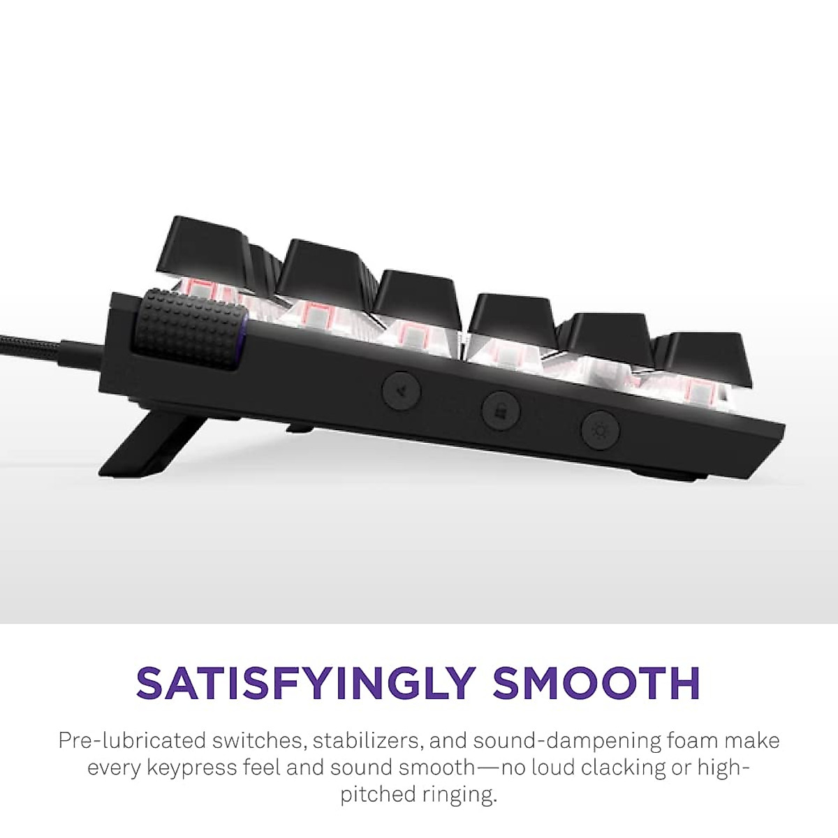 NZXT Function Full-Size USB Gaming Keyboard – Gateron Red Mechanical Switches: Linear, Fast, and Quiet – Hot-Swappable – RGB Backlit – Aluminum Top Plate – Sound Dampening Foam – Wrist Rest – Black