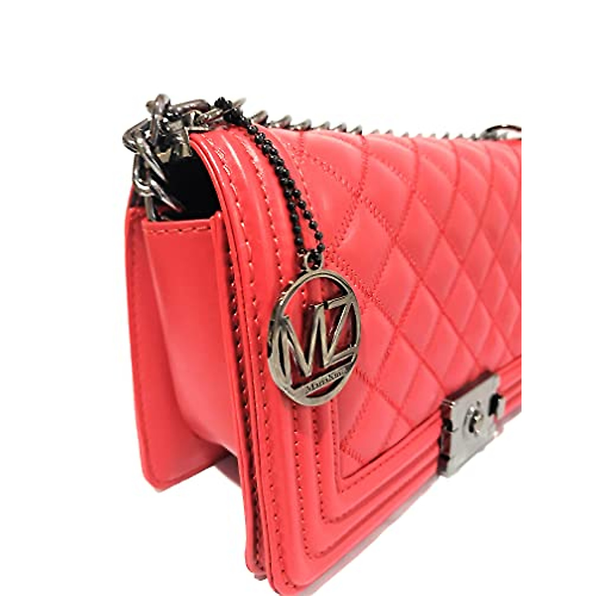 MariaKinz Leather Shoulder/Crossbody Bags and Purse with Convertible Strap (Red Mosaic)