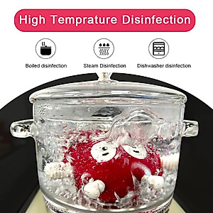 Smily Mia Reindeer Organic Baby Toys 0-6Months, Mitten for 3-6Months, Easy to Hold Stem with Chewing Nubs for Teething Pain Relief for 6-12Months Babies, Light Blue