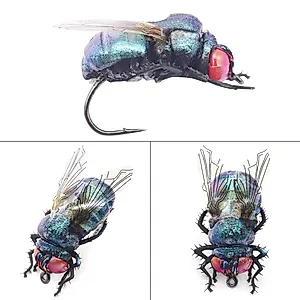 YZD Realistic Fly Fishing Dry Wet Nymph Trout Flies Topwater Lures for Freshwater Saltwater High Simulation Hand Tie Lure Kits 10 pcs