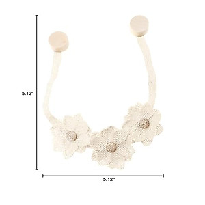 Uonlytech Flower Magnet Buckle Decked Accessories Elegant Flower Curtain Tieback Tie Backs Curtains Curtain Fixator Curtain Tiebacks for Draperies Magnetic Tiebacks Holdbacks Fashion Tie