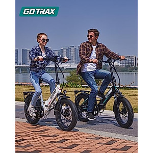 Gotrax R2 20" Folding Electric Bike with 55 Miles (Pedal-assist1) by 48V Battery, 20Mph Power by 500W, LCD Display and 5 Pedal-Assist Levels, 7-Speed & Front Shock Absorber for Off-Road Bicycle White