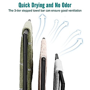 Free Standing Towel Rack, 3 Tier Stainless Steel Towel Racks for Bathroom, Freestanding Towel Rack Stand for Bath Hand Towel, Washcloths, Bath Towels Drying Rack Stand for Bedroom, Bathroom, Pool