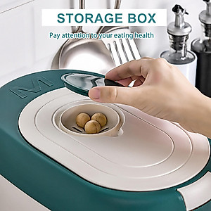 Household Thickened Rice Storage Container, Large Capacity Rice Storage Container, Rice Container, Rice Dispenser 25 pounds, Dry Food Storage containers, Suitable for Whole Grains, pet Food