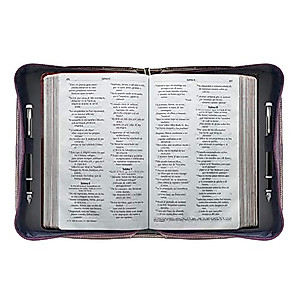 Burgundy/Tan Fashionable and Stylish Bible Cover, Large Two-Tone Bible Case Holy Book Protector
