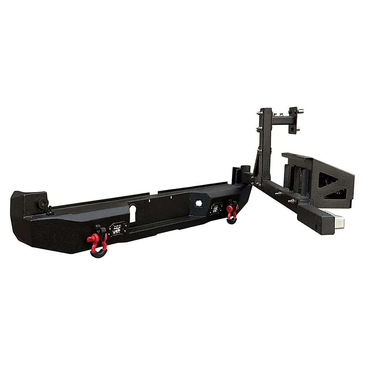 Ronghui Compatible with 2016-2023 3rd Gen Tacoma Rear Bumper with LED Lights and D-Rings and Tire Carrier