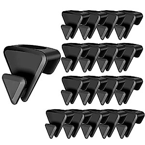 18PCS Clothes Hanger Connector Hooks Hangers Hanger for as Seen on Closet Space Connection Hooks (Classic Black Triangle)