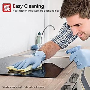 Electric Cooktop 30 Inch, IsEasy Ceramic Cooktop 5 Burners Electric Stove Top Built-in Countertop 8200W Electric Radiant Cooktop with 9 Heating Level, 220-240V, Hard Wire, No Plug