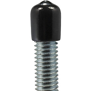 Made in USA Prescott Plastics 1/2" (12.7 mm) Round Vinyl End Cap, Black Rubber Cover for Metal Tubing, Fences, Glide Protection for Chairs and Furniture (10 Pack)