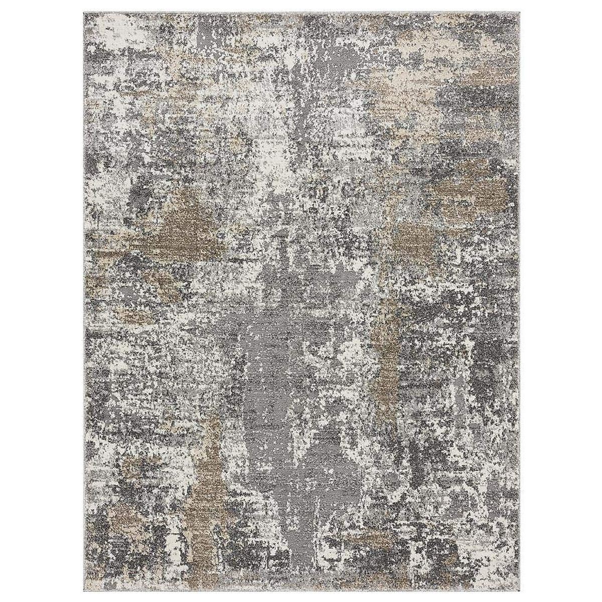 LUXE WEAVERS Euston Collection 7679 Grey 8x10 Abstract Area Rug