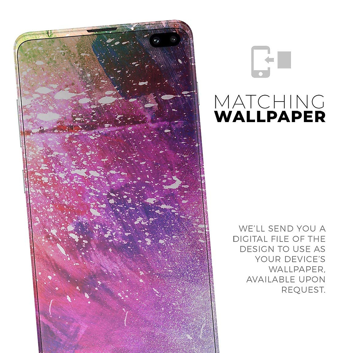 DesignSkinz Abstract Neon Paint Explosion Protective Vinyl Decal Wrap Skin Cover Compatible with The Samsung Galaxy S20 (Screen Trim & Back Glass Skin)