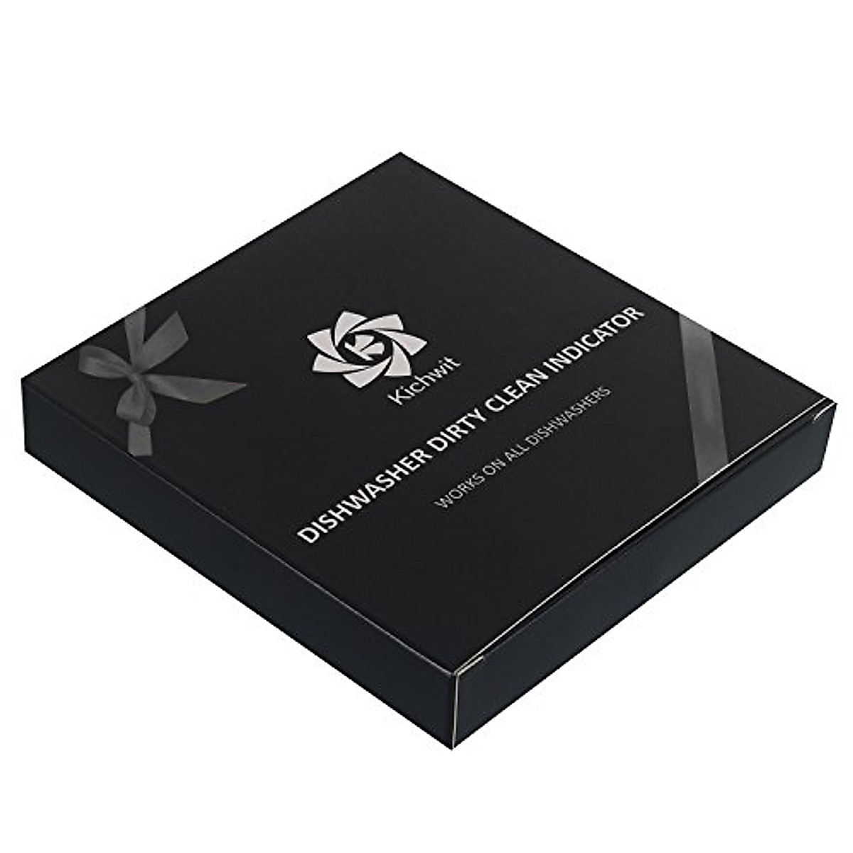 Kichwit Clean Dirty Dishwasher Magnet with The 3rd Option “Empty”, Non-Scratch Strong Magnet Backing & Residue Free Adhesive, 3.5” Diameter, Silver