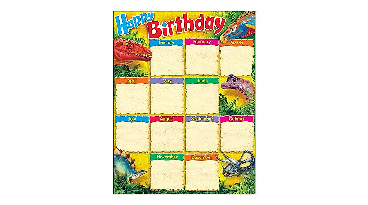 Discovering Dinosaurs® Birthday Chart for Classrooms