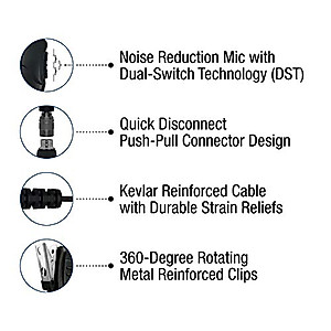 Sheepdog Quick Disconnect Police Lapel Mic, Compatible with Motorola APX 6000 APX 7000 APX 8000 and APX 4000 Radios, Law Enforcement Earpiece Headset