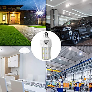 TEXTHELL Led Light Bulb 400W Equivalent 6250 Lumen 5000K E26/E27 Medium Base 50W led Bulb for Outdoor Indoor Lamp Area Garage Warehouse Workshop Street Backyard