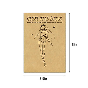 Bridal Shower Games - Set of 25 Cards Guess the Dress Wedding Shower Game Bridal Shower Party Supplies Wedding Party Favors