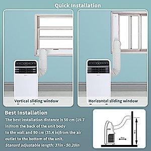 Shinco 12,000 BTU Portable Air Conditioner, Portable AC Unit with Built-in Cool, Dehumidifier&Fan Modes for Room up to 400 sq.ft, Room Air Conditioner with Remote Control, 24 Hour Timer, Installation Kit
