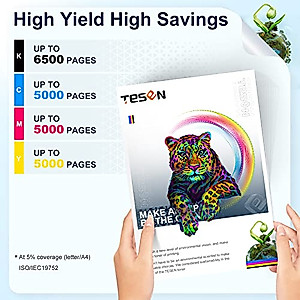 046 046H CRG-046 TESEN Compatible Toner Cartridge Replacement for Canon 046 046H High Yield for Canon imageCLASS MF731Cdw MF733Cdw MF735Cdw LBP654Cdw 4 Packs (Black, Cyan, Magenta, Yellow)