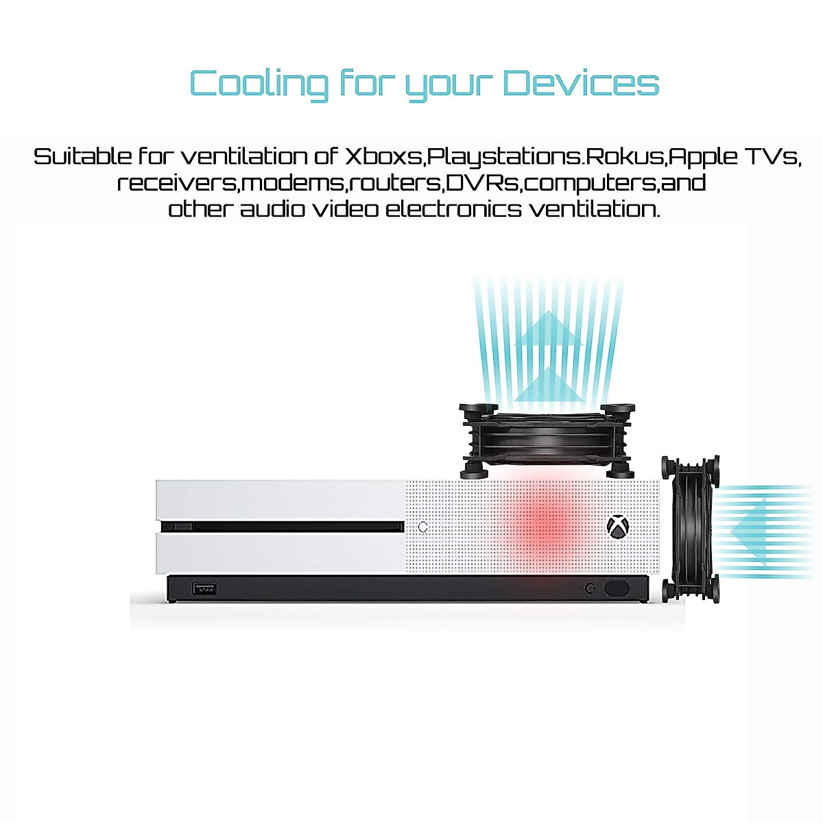 upHere U1207 USB Fan Dual-Ball Bearings,Rainbow LED,Multi-Speed Control,Silent 120mm Fan for Computer Cases Computer Cabinet PlayStation Xbox Cooling