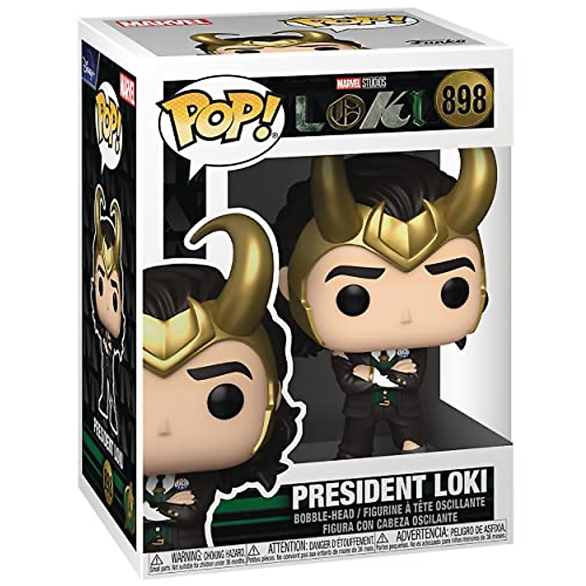 Funko Marvel: Loki - President Loki Pop! Vinyl Figure (Bundled with Compatible Pop Box Protector Case)