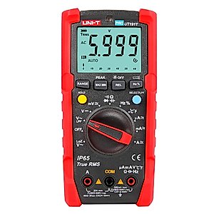 UNI-T Industrial Digital Multimeter UT191T (IP65, 2M Drop Test) True RMS 6000 Counts ACV LPF ACV Peak Hold AC DC Voltage Current LOZ ACV Temperature Resistance Capacitance Frequency Duty Cycle
